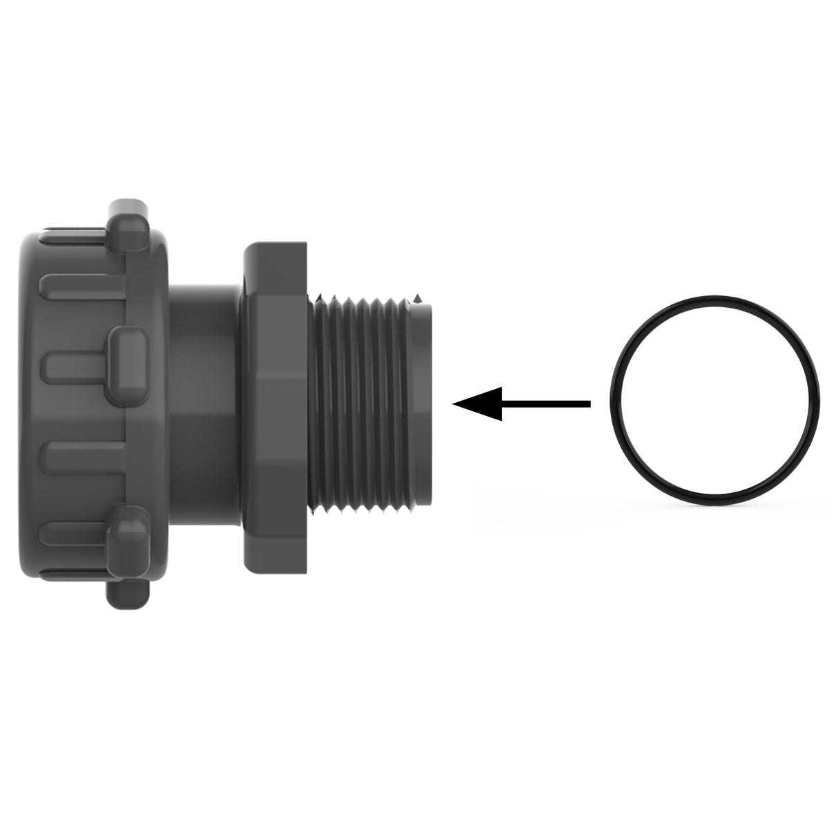 MIPT Thread Side O-Ring on 1" Transition & Male Adapter (10200) | – Buy ...